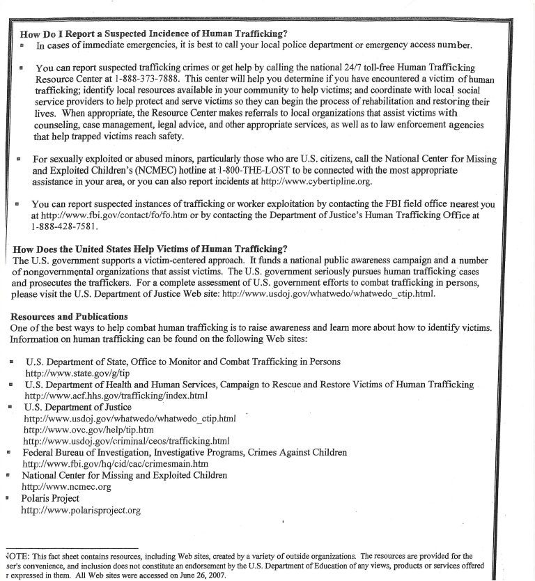 SOS Human Trafficking Ministry – St. Timothy Catholic Church | Lutz, FL