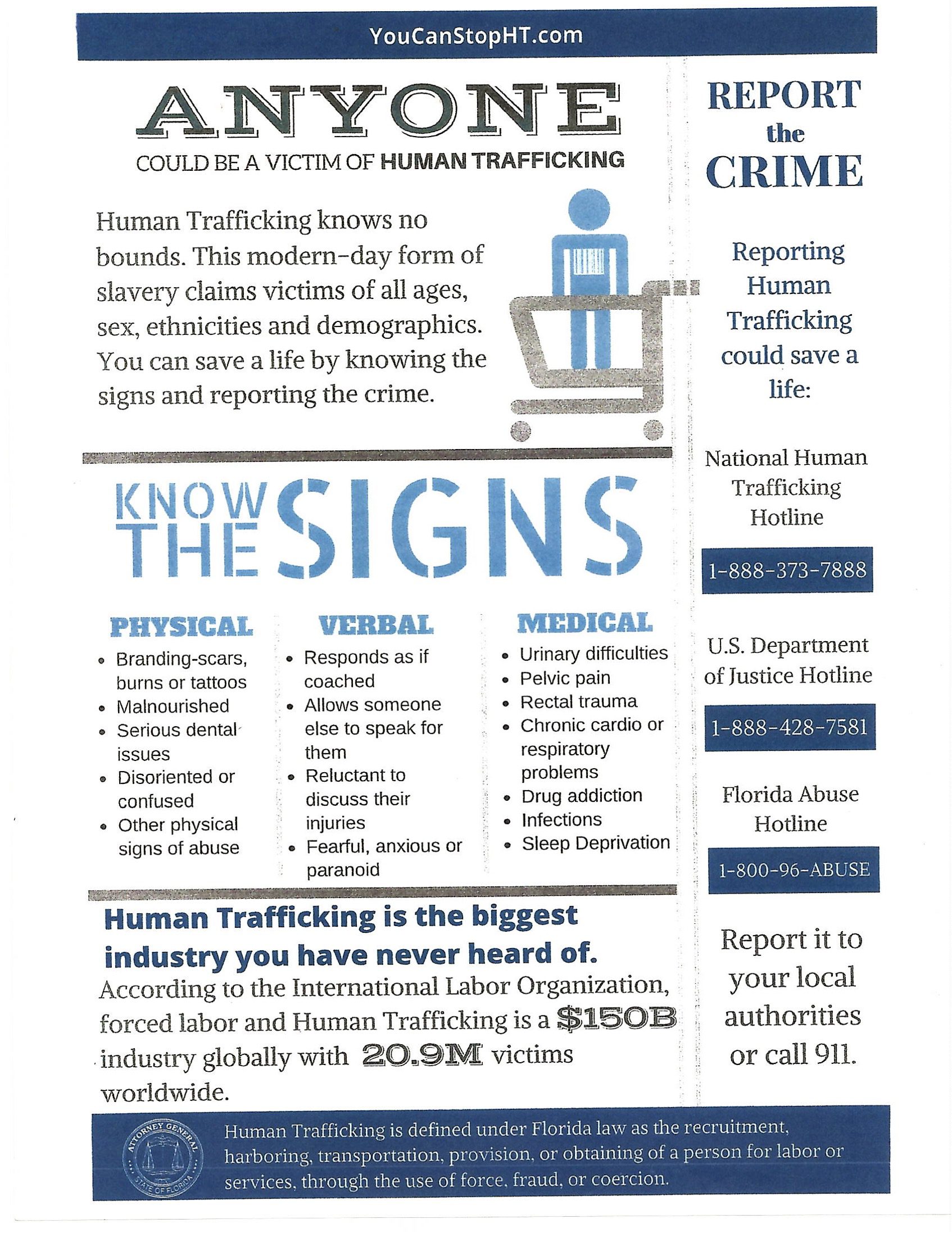 SOS Human Trafficking Ministry – St. Timothy Catholic Church | Lutz, FL